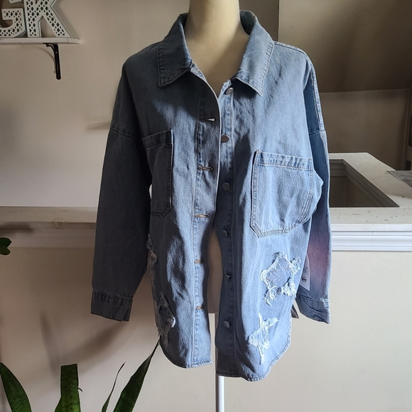 Altar'd State | Jackets & Coats | Nwt Altard State Arula Denim Star ...